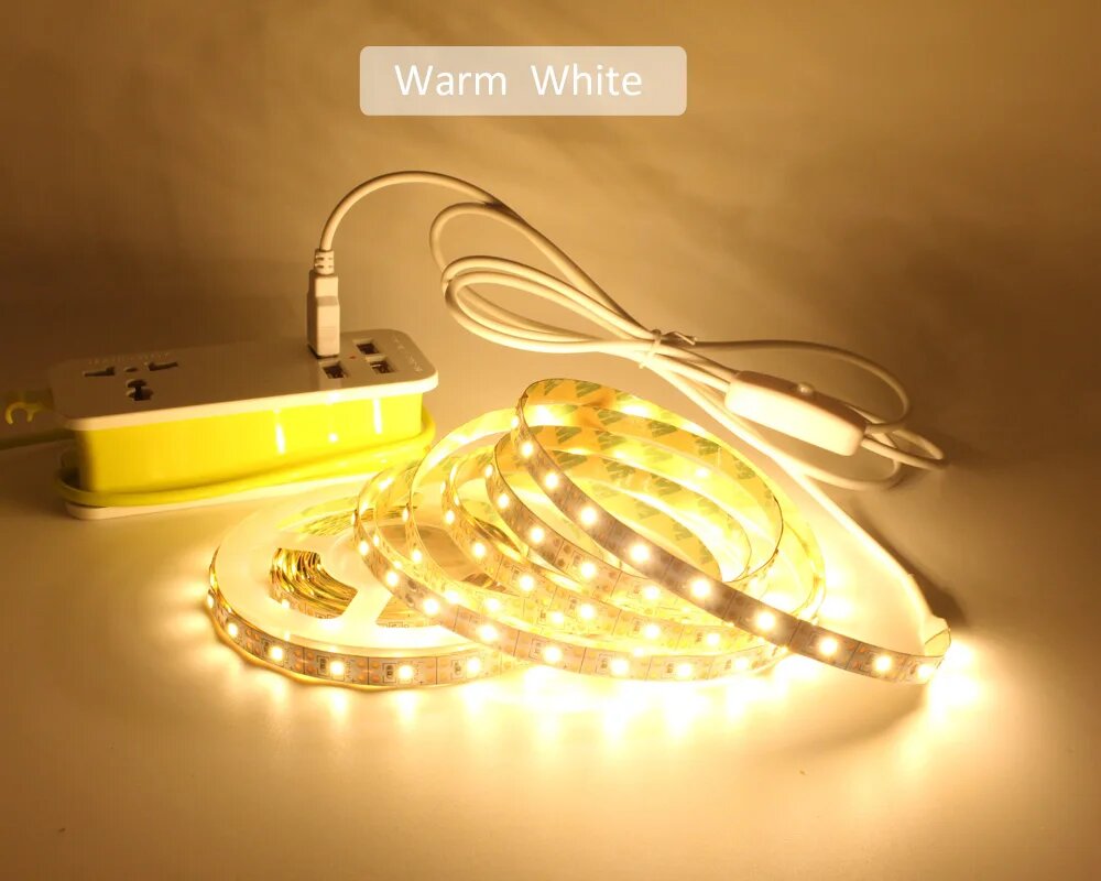 Светодиодная лента WeeTisa, Warm White, 1M, IP65 Waterproof