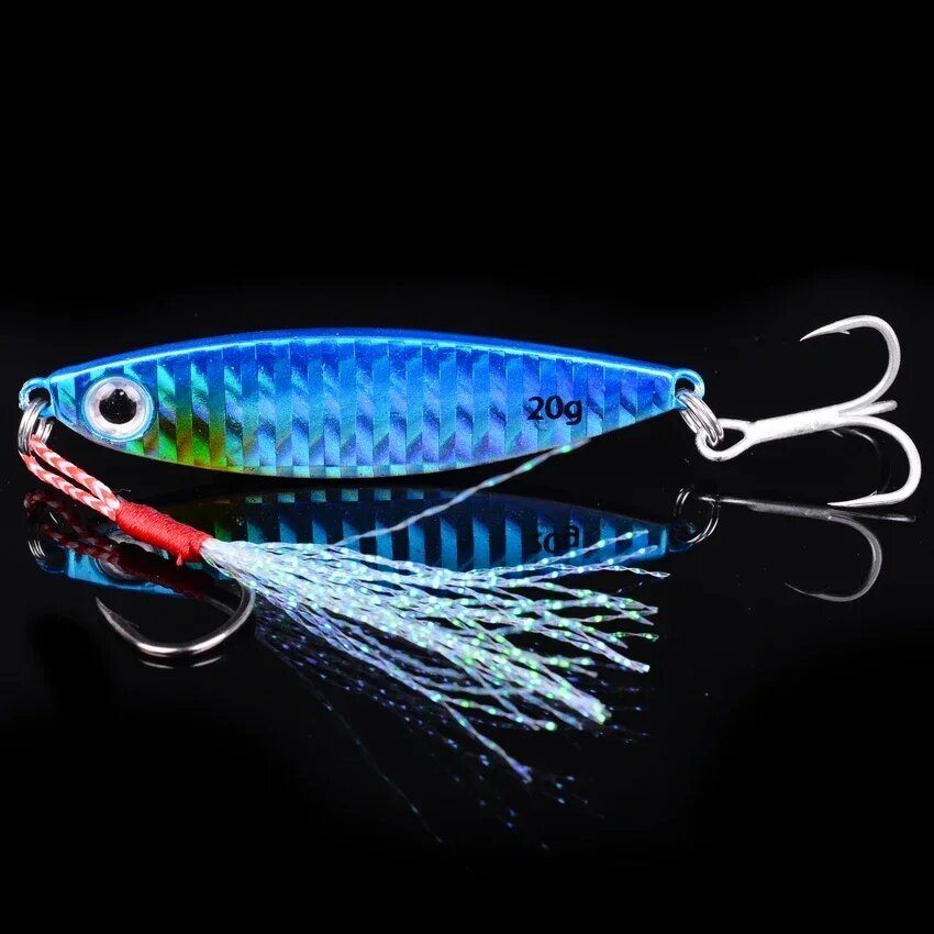 Shore Cast Metal Jig Spoon 7г 10г 15г 20г 30г 20g, C 2 hooks