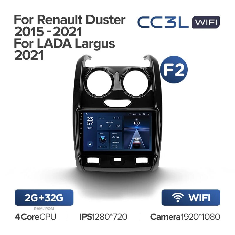 TEYES Тиайс CC3L WIFI Штатная магнитола For Рено Дастер 1 For Лада Ларгус 1 For Renault Duster Dacia Duster 2015 - 2021 For LADA Largus 2021 2DIN автомагнитола 2 DIN DVD GPS мультимедиа автомобиля головное устройство 15dust. CC3LW 32G-F2
