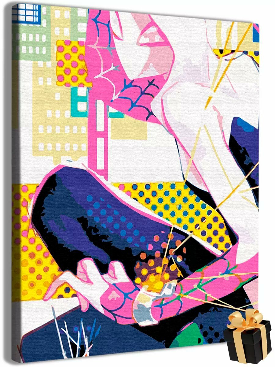 Картина по номерам девушка-паук