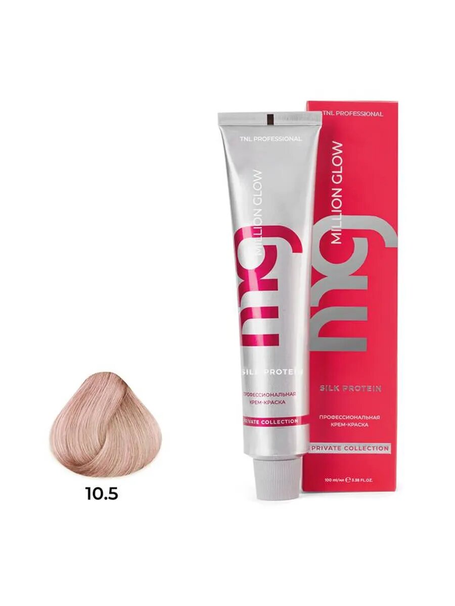 Крем-краска для волос Million glow Private collection Silk protein 10.5