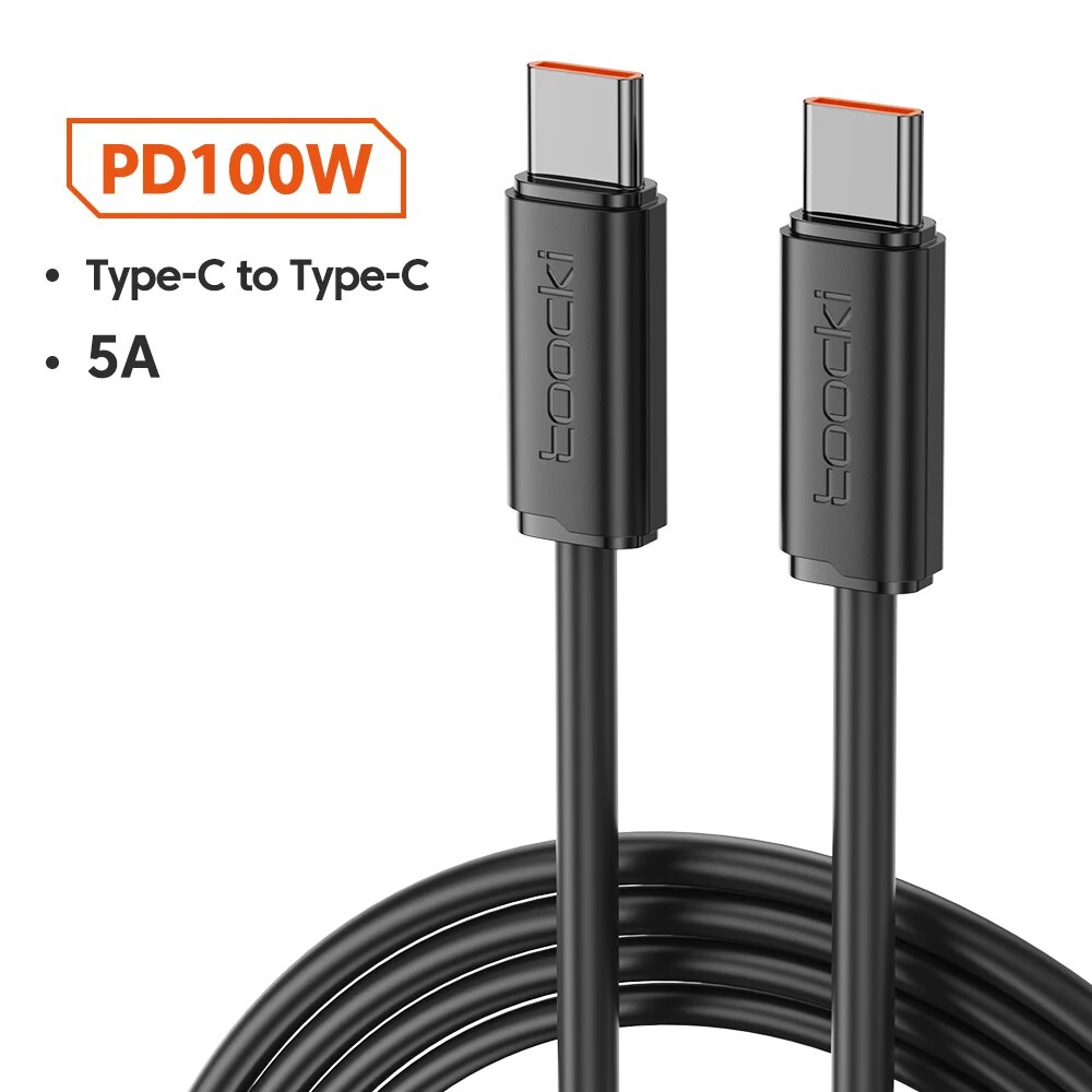 Tocki PD 100 Вт USB C-кабель 5А Провод для быстрой зарядки для Samsung S23 Huawei Xiaomi 12 11 Тип C Мобильный телефон Кабель для быстрой передачи данных