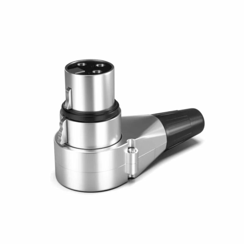 Серебряный штекерный разъем для 3-контактного микрофона-гнездовой штекер