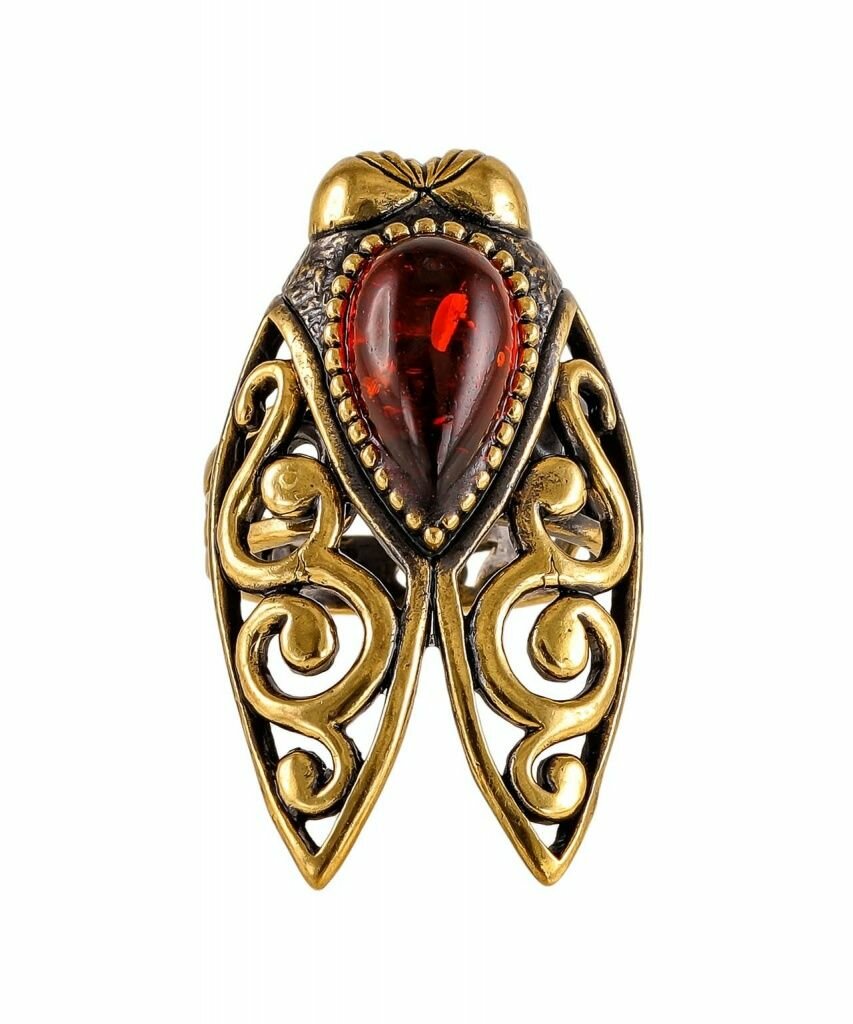 Кольцо, янтарь