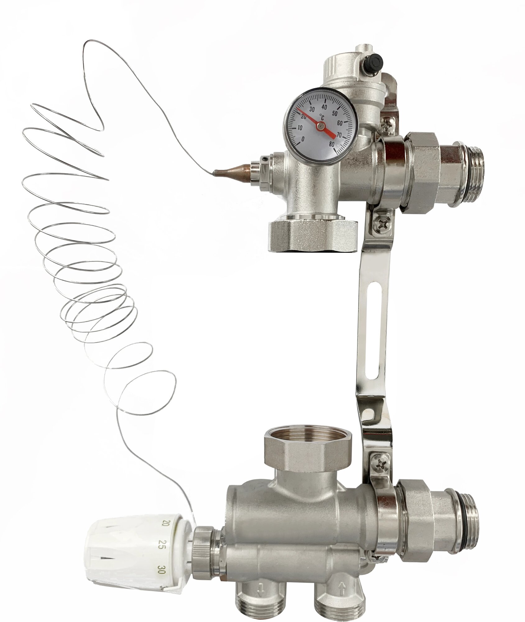 Насосно-смесительный узел Спец с четырехходовым клапаном 180 мм 1" без насоса