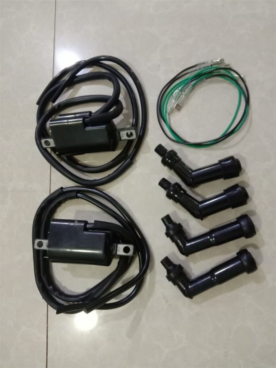 Набор катушек зажигания и колпачков свечей зажигания для Honda Cb350F Cb400F Cb500K Cb550F Cb550K