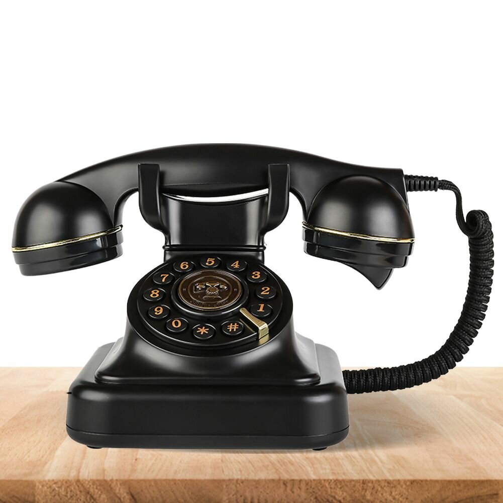 Стационарный телефон в стиле ретро с управлением звонком, проводной настольный телефон с повторным набором номера