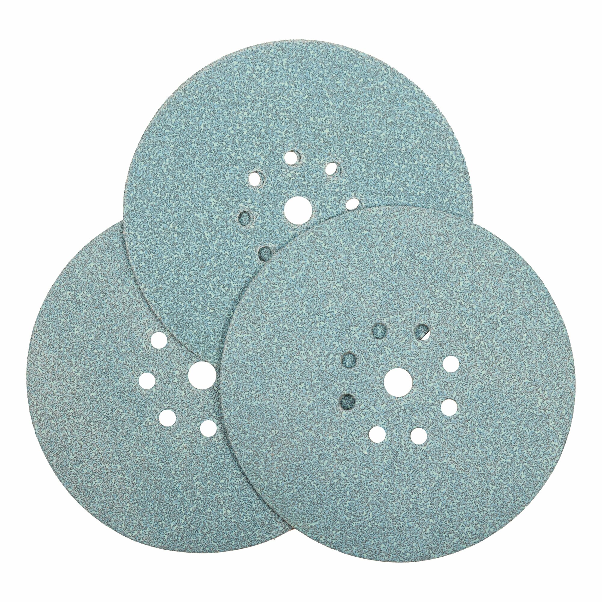 Круг шлифовальный DLT GrandFlex BLUE-CERAMIC, P220, 225мм, 10шт, (на бумаге, керамика и оксид алюминия), арт.3448