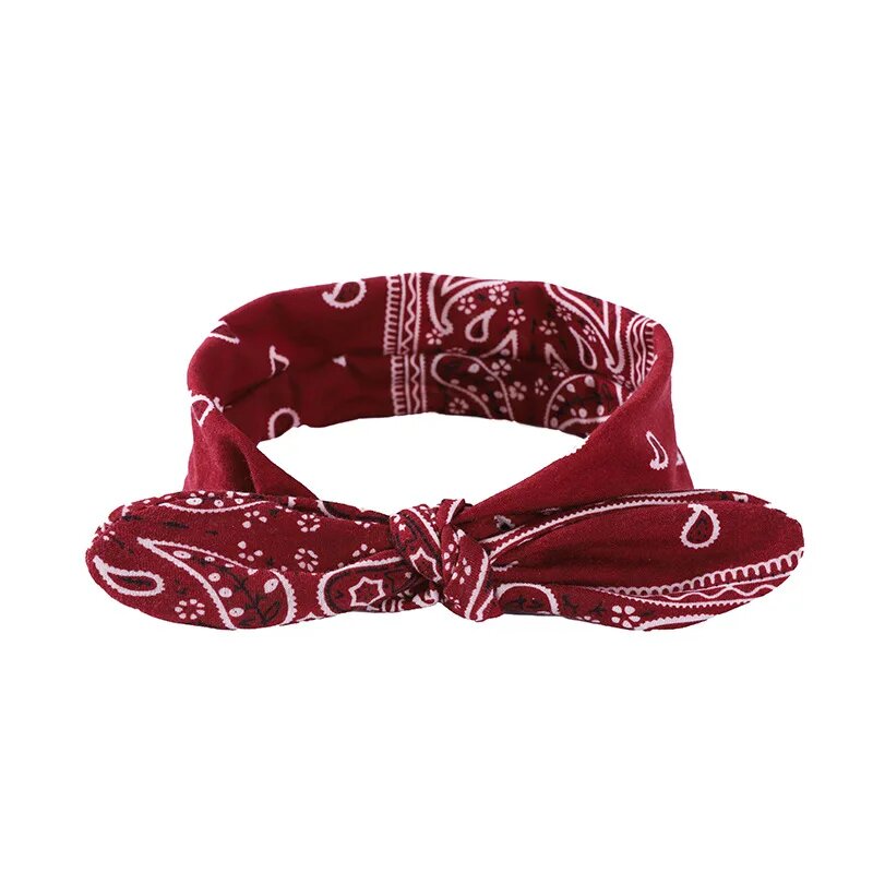 Бордовая повязка для волос Paisley