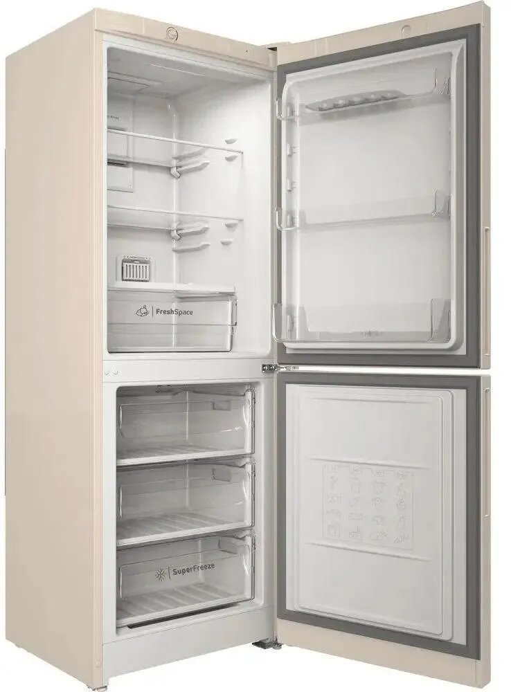 Холодильник Indesit ITR 4160 E бежевый двухкамерный 179/78л морозилка снизу — фото 1