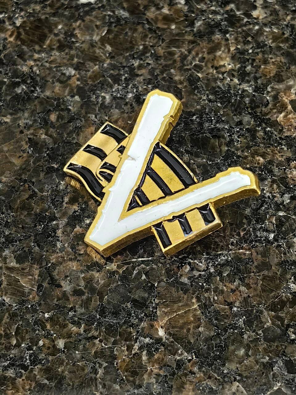 Знак нагрудный буква V Георгиевская лента