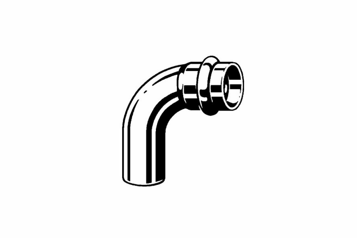Отвод HB 90° Profipress, c SC-Contur, 42 мм, медь
