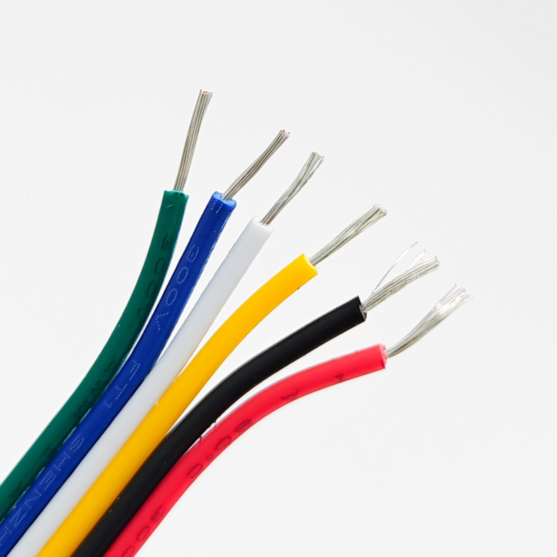 20 метров шлейф для светодиодной ленты, 6контактов, 22AWG, OD9.6*1.6мм, PVC Cu, цветной, метражом, UL1007