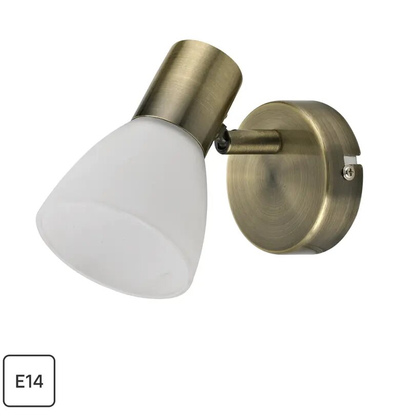 Спот поворотный Inspire City 1 лампа E14 10 м² цвет античная бронза