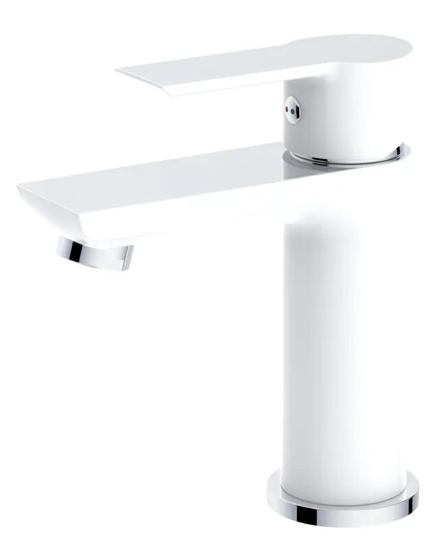 Смеситель для раковины Esko Lucca LC26W однорычажный цвет хром белый матовый