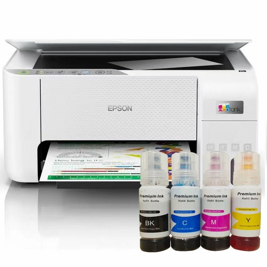 Принтер струйный Epson L3256, белый-0