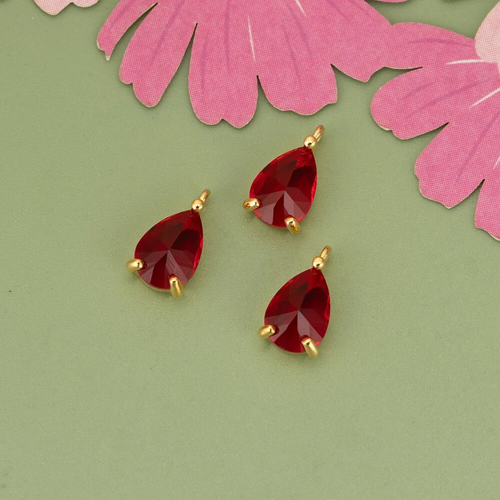 YEGUI ME32 подвески из золота с родиевым покрытием 10 шт Бордовый, ME3205A