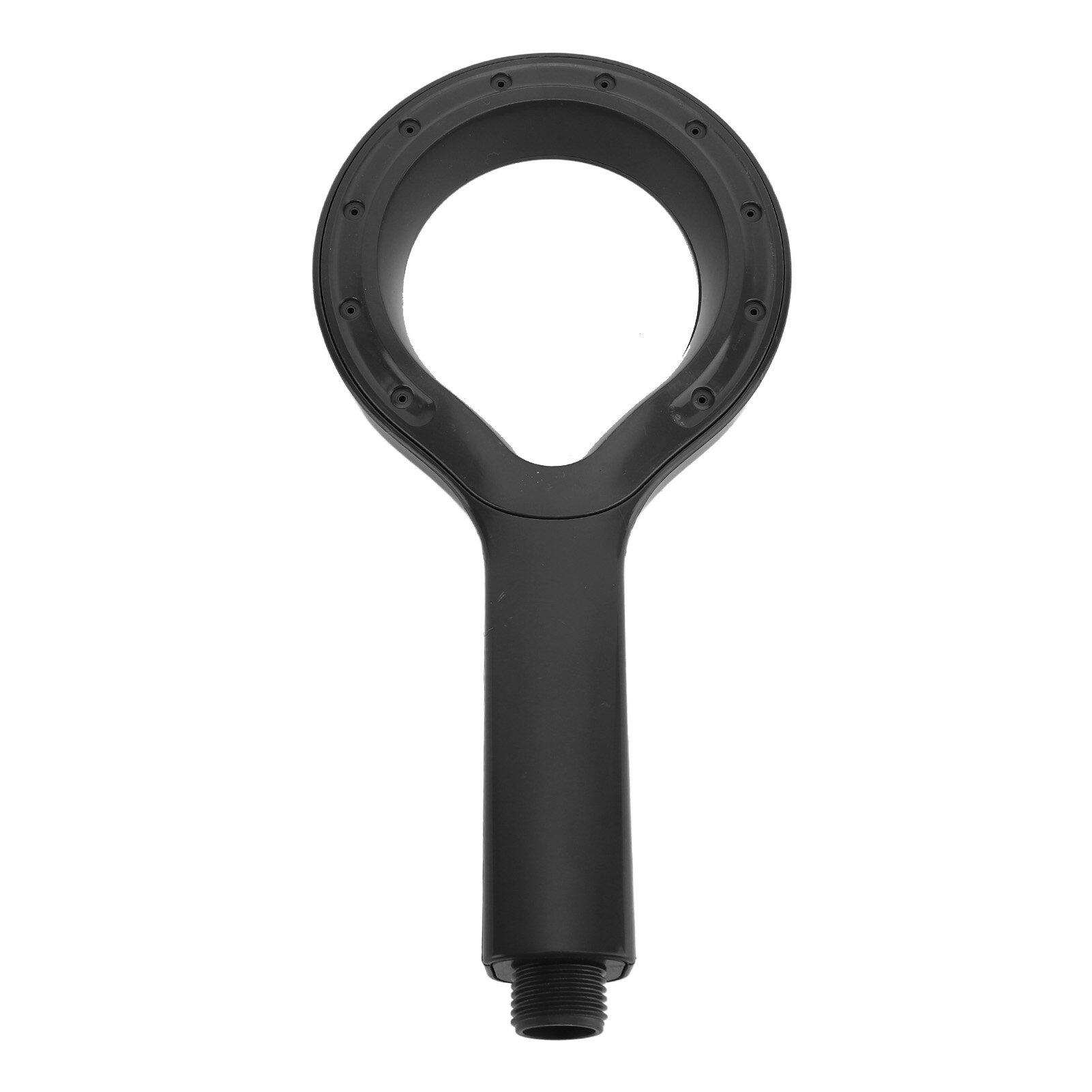 Душевая лейка высокого давления с большим выходом воды, выдолбленная ручная душевая лейка для ванной комнаты дома, черная