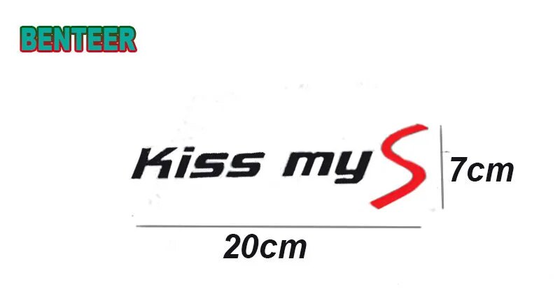 1 шт, наклейка на лобовое стекло автомобиля с логотипом Kiss myS для MINI COOPER 20cm long, 1PC