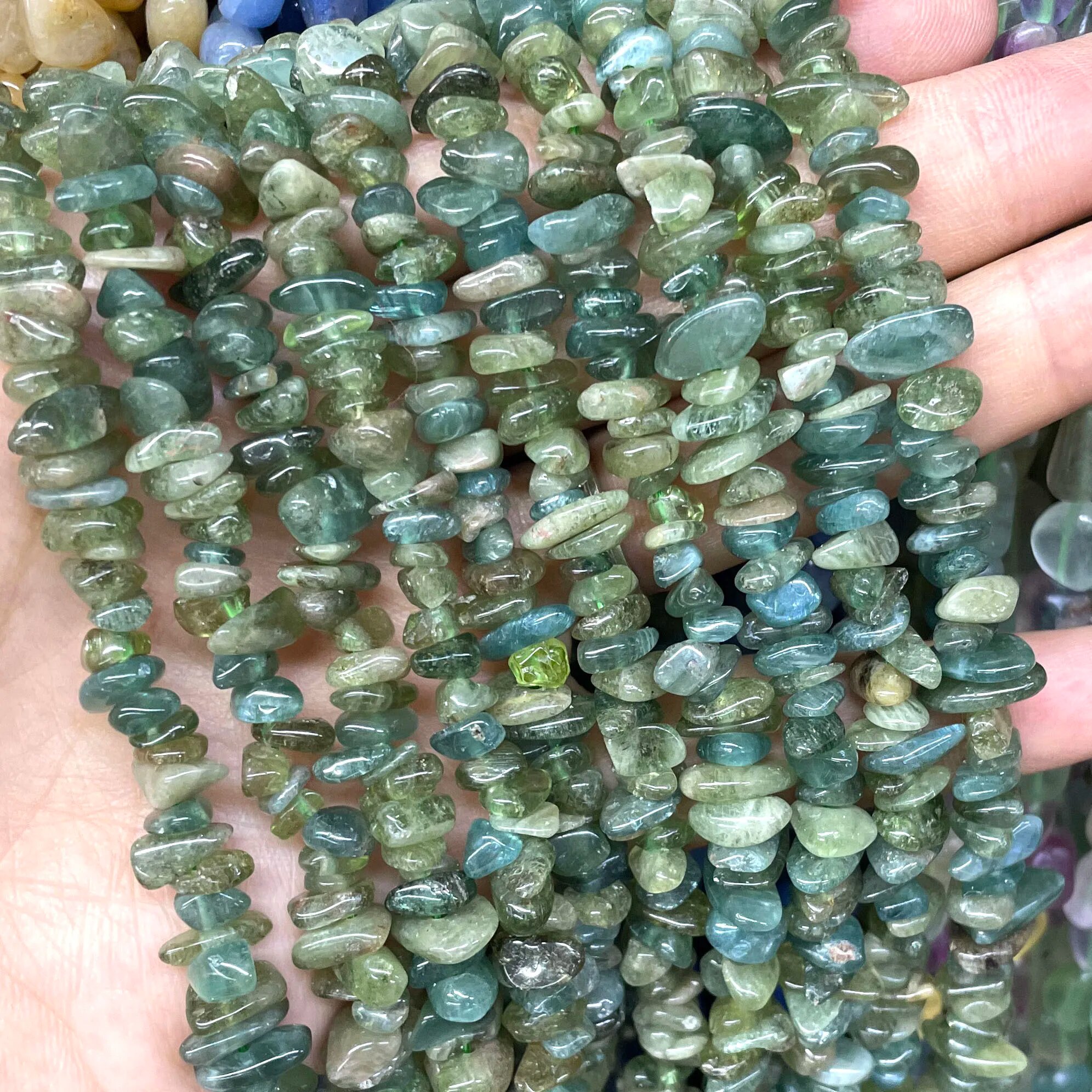 Каменные бусины Larimar, Турмалин, Кианит, Чароит