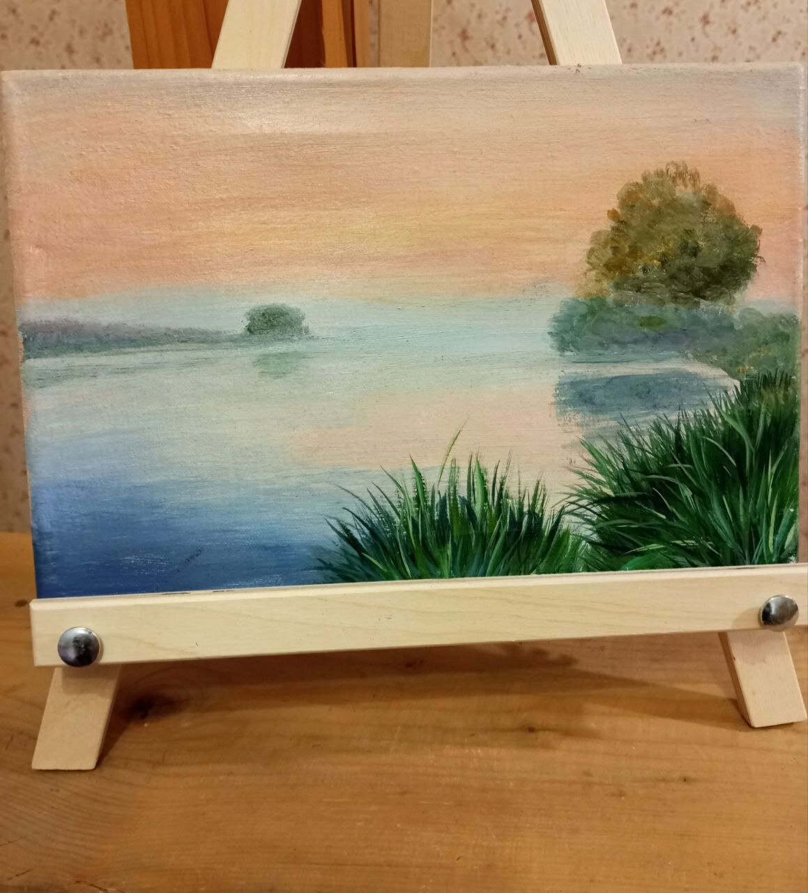 Картина "Розовый туман" 20х30 холст, масло