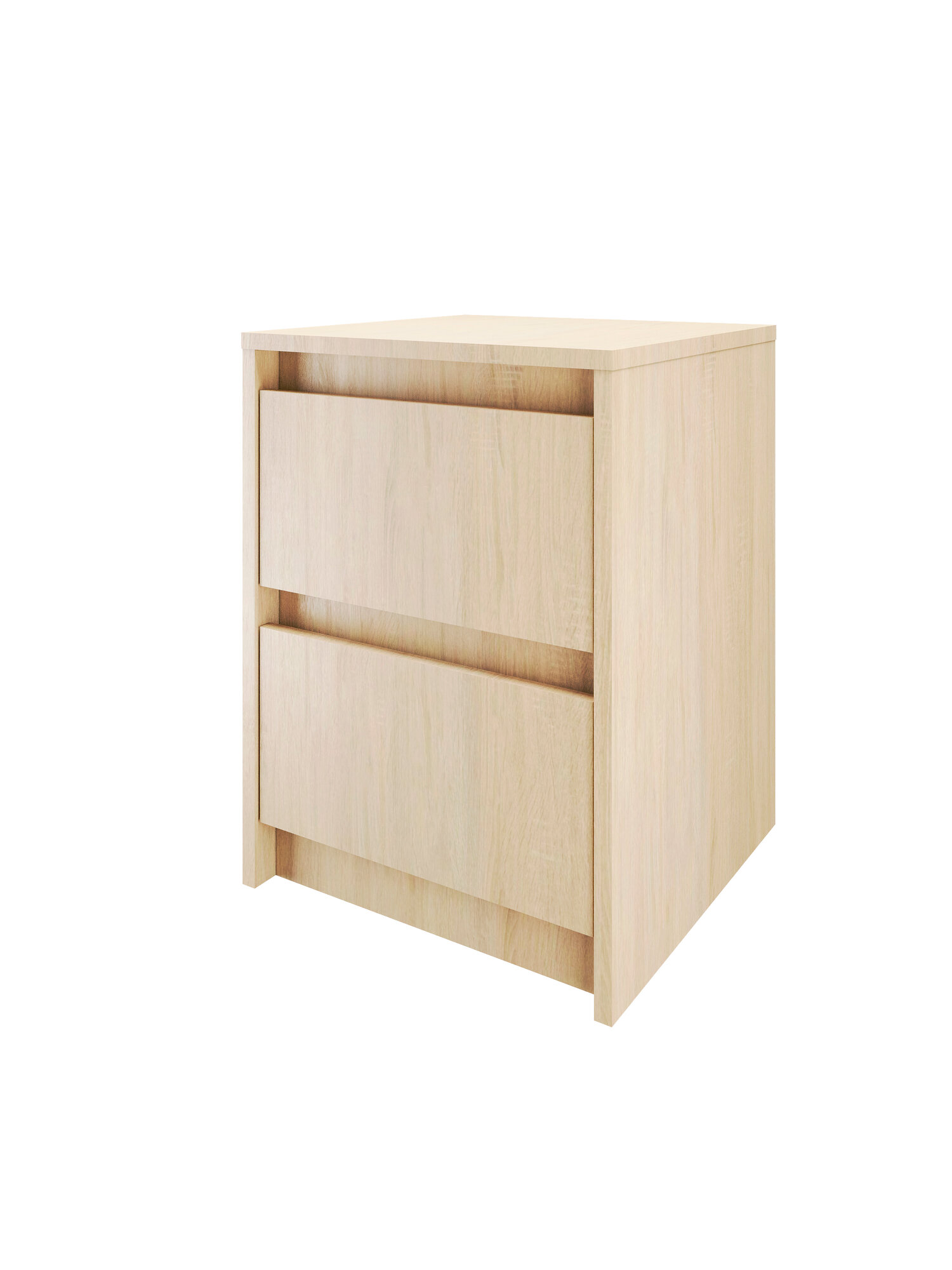 Тумба прикроватная Дуб Сонома, ЛДСП, с ящиками, 40 см x 40 см x 54 см