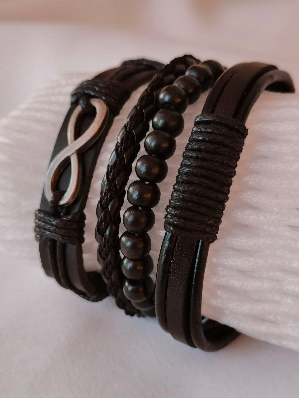 Славянский оберег, набор браслетов, металл, дерево