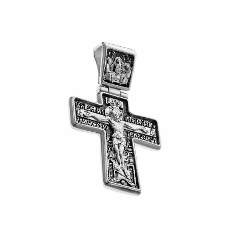 Крестик, серебро, 925 проба, чернение