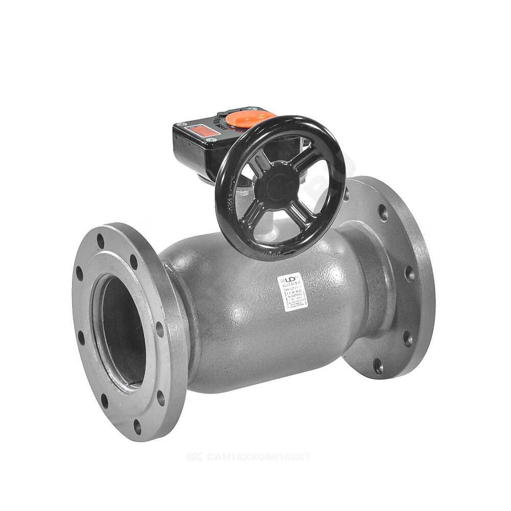 Кран шаровой сталь КШ. Ц. Ф. Р Ду 300 Ру16 фл L=750мм с редуктором LD КШ. Ц. Ф. Р.300/250.016. Н/П.02