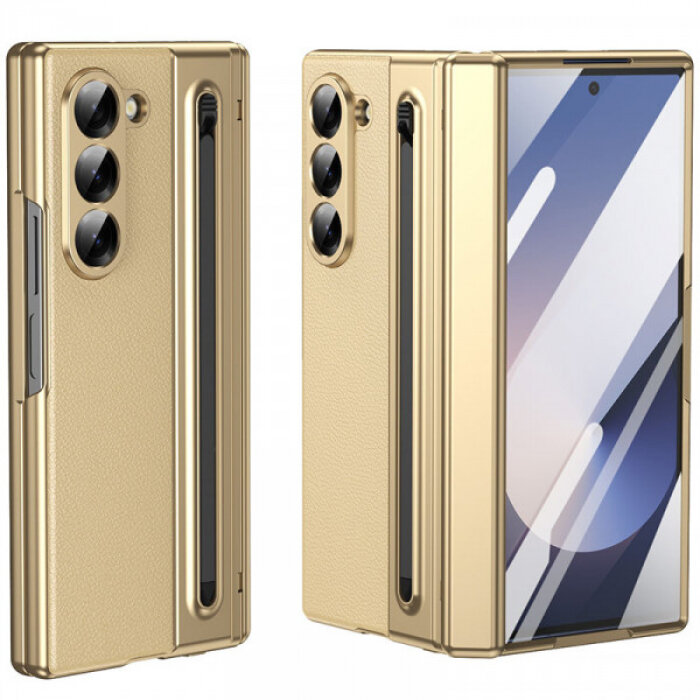 Чехол 3D с кожаной вставкой и стилусом для Samsung Galaxy Z Fold 7