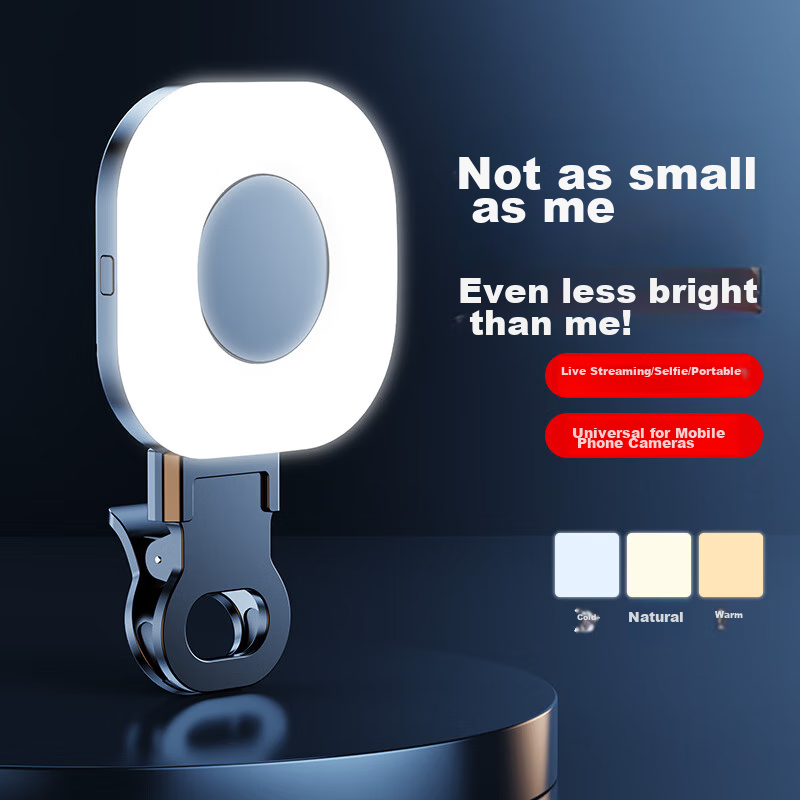 Kerunle Portable RGB Full-Color Fill Light for Smartphone Live Streaming, Pocket-Sized Beauty Light, Selfie Camera Tofu Light, DSLR Video Recording And Photography Light for Travel And Outdoor Shooting