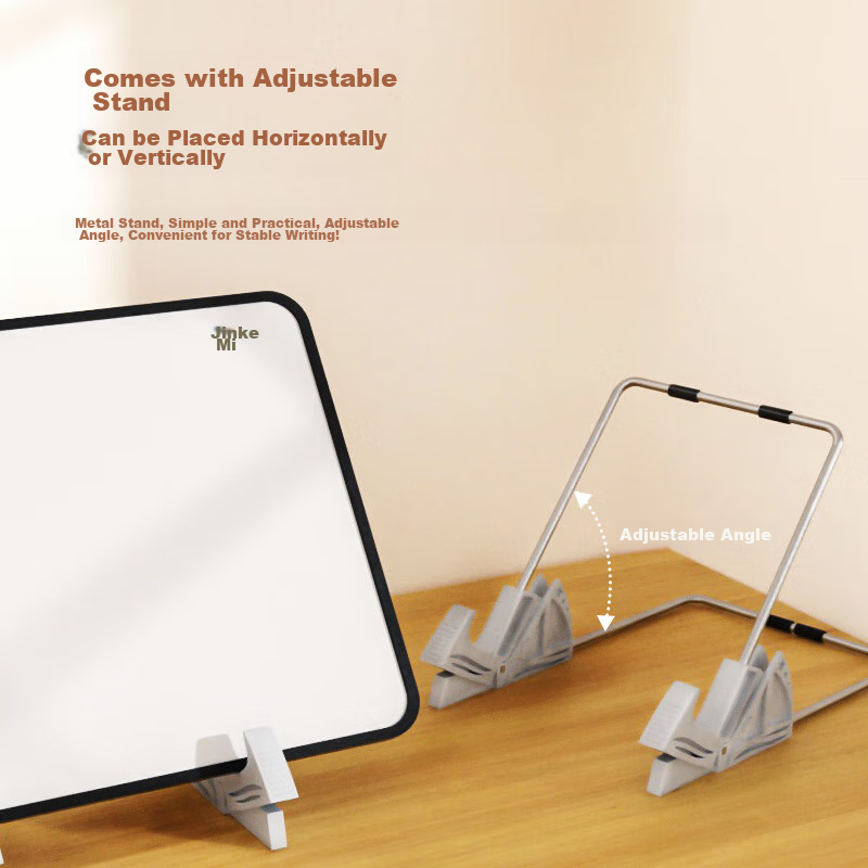 Kemi 40x30cm Desktop Thickened Small Whiteboard, Magnetic Double-Sided Whiteboard Writing Board Small Blackboard with Stand, Home Office Handwriting Board Children's Drawing Board CM30402