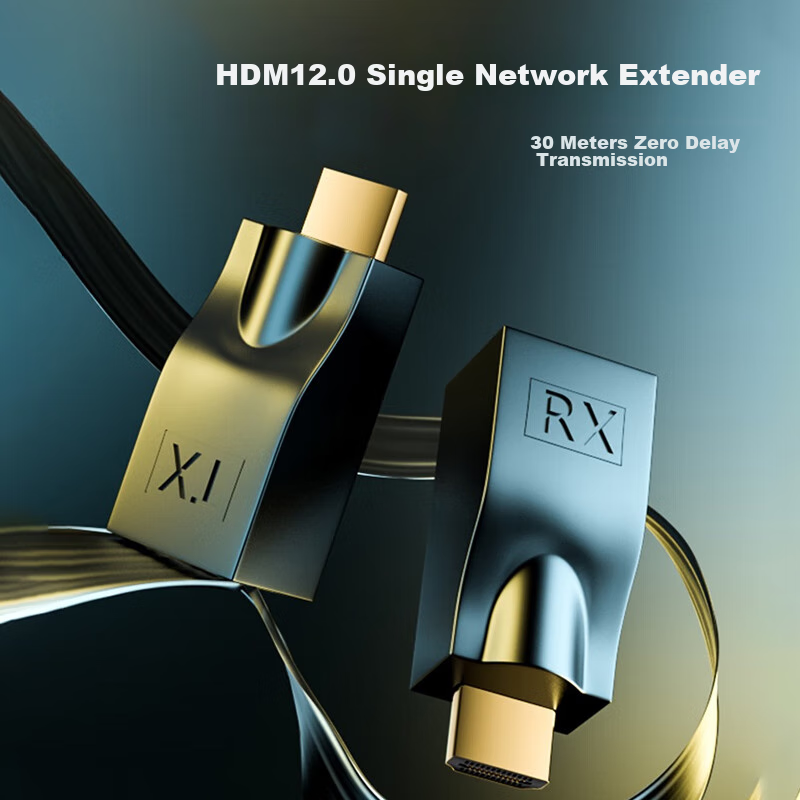 Liantuo HDMI Extender 30 Meters, HDMI to RJ45 Network Port Converter, Single Network Cable High-Definition Transmission Signal Amplifier, 1080P Converter Adapter