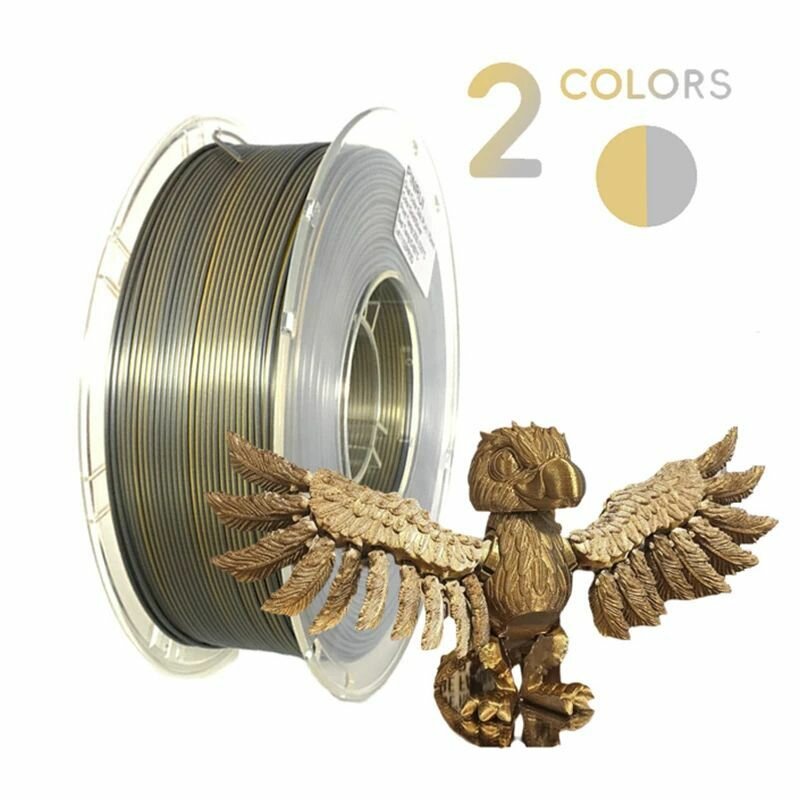 Шелковая Нить трёхмерного печатания 3D Silk PLA Радужный градиент 1.75mm 1кг Для 3 D принтера Расходные материалы для 3D-печати пластик