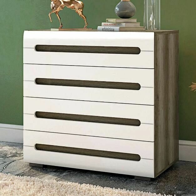 Комод "Наоми" ЛДСП, Белый, 60,2x226,5x38,4 см.