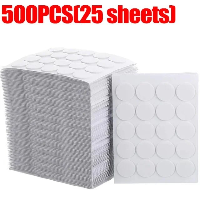 Наклейки на фитиль для свечей, белые, 15 мм, 500PCS (25 листов)