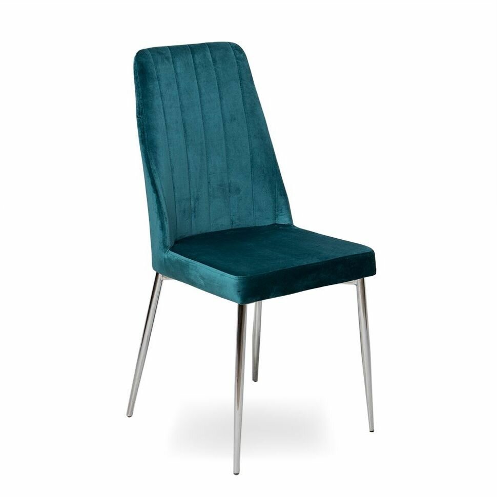 Стул B-trade Линкольн EMERALD (UF910-16)/CHROME (бархат) Размеры: Высота 970мм Глубина 460мм Ширина 460мм