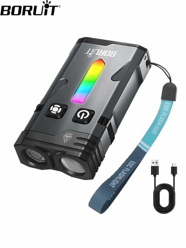 Фонарь Boruit EV10, 1100 люмен, с ультрафиолетовым светом, черный