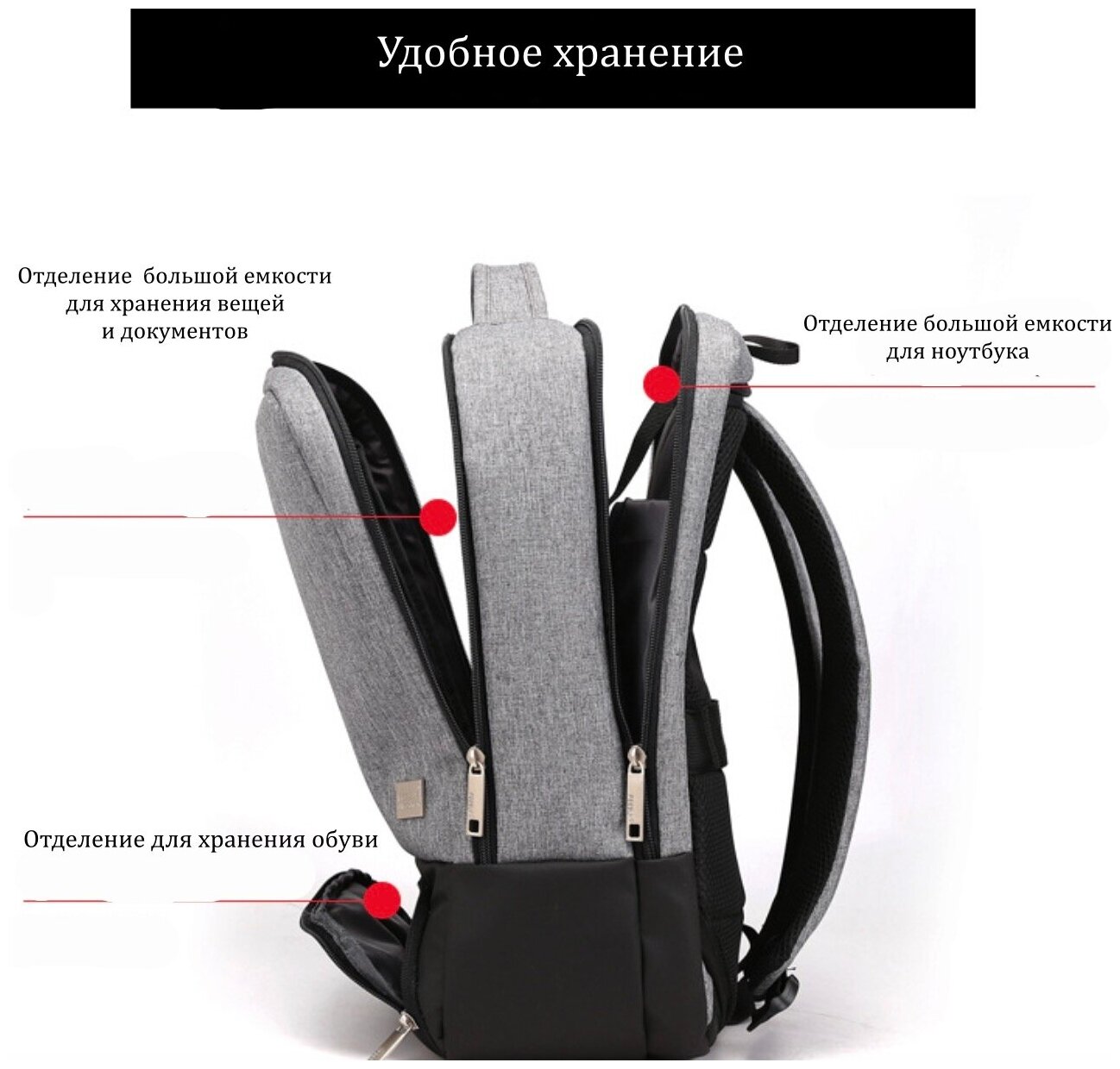 Рюкзак-сумка MyPads M62013 трансформер 2 в 1 из нейлоновой ткани для ноутбука Irbis Acer Lenovo Prestigio Xiaomi Digma 16 / 15.6 / 15.4 / 14.0 / .