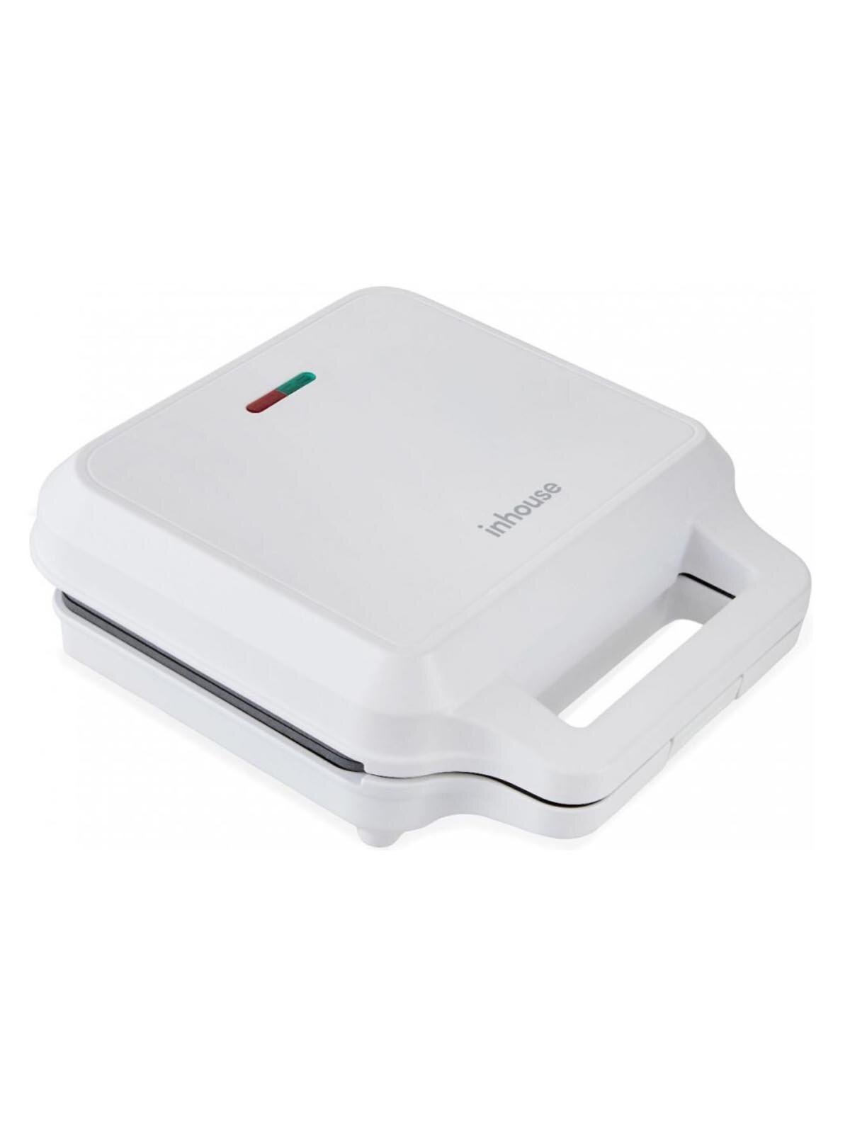 Вафельница электрическая inhouse IWM-8B01W, белая, для бельгийских вафель