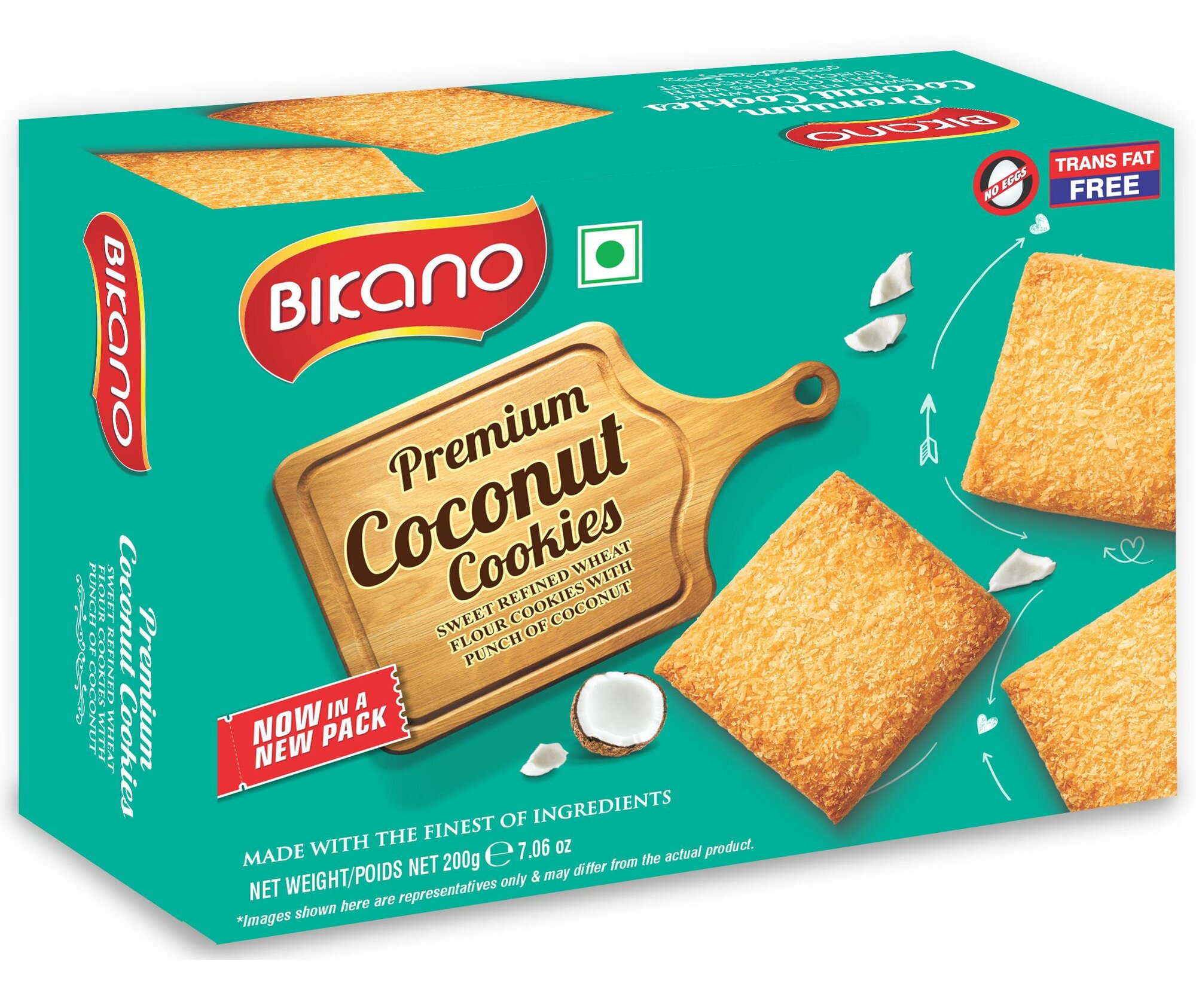 Печенье с кокосовой стружкой COOKIES COCONUT 200г индийское, восточные сладости