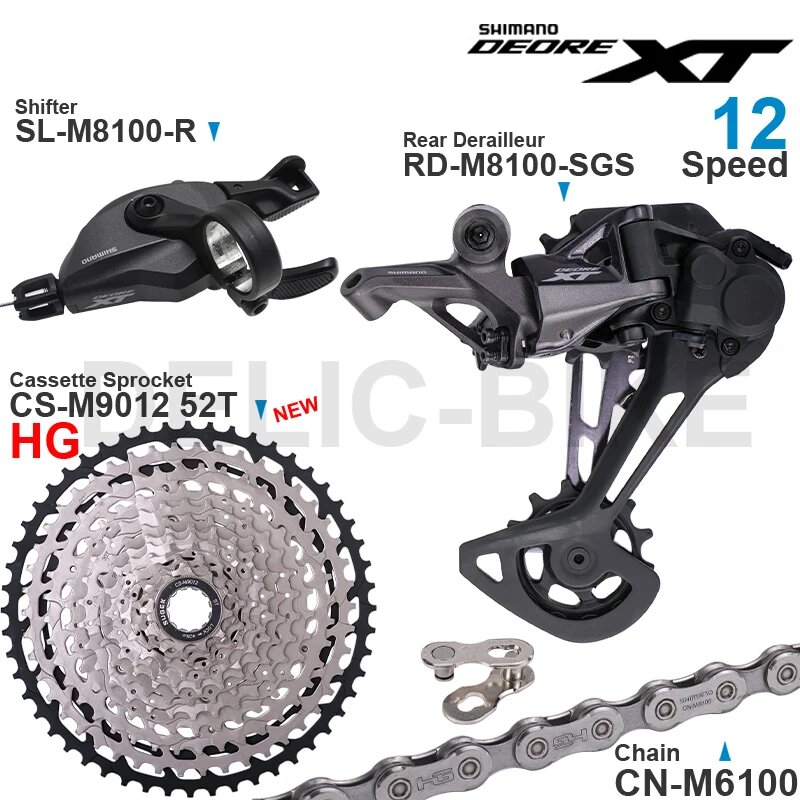 SHIMANO DEORE XT M8100 Groupset 12 скоростей CS 52T new