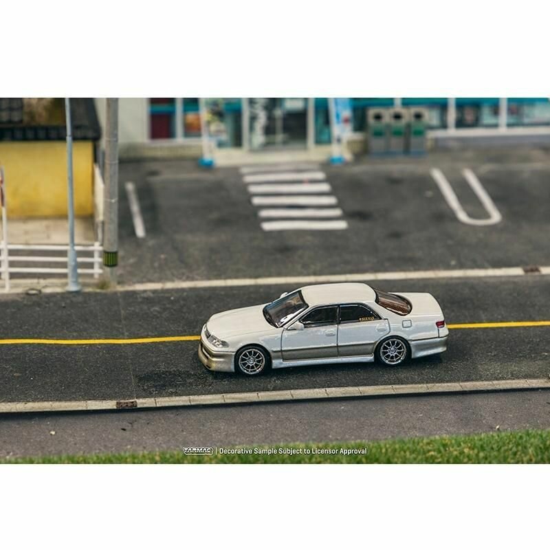 Машинка Tarmac Works TW 1/64 Vertex Toyota Mark II JZX100 Metallic White Die-cast Alloy Car Model Collection Display Gift