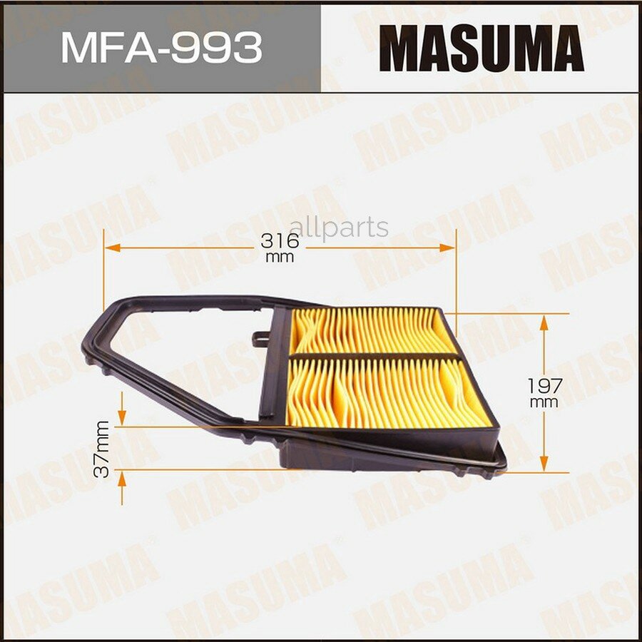 MASUMA MFA993 фильтр воздушный!\ Honda Civic VI 1.7 01>
