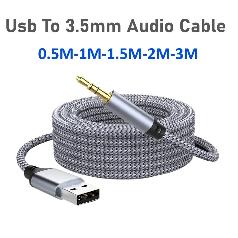 FUCHU Аудиокабель USB-3,5 мм 1-3 м 2m