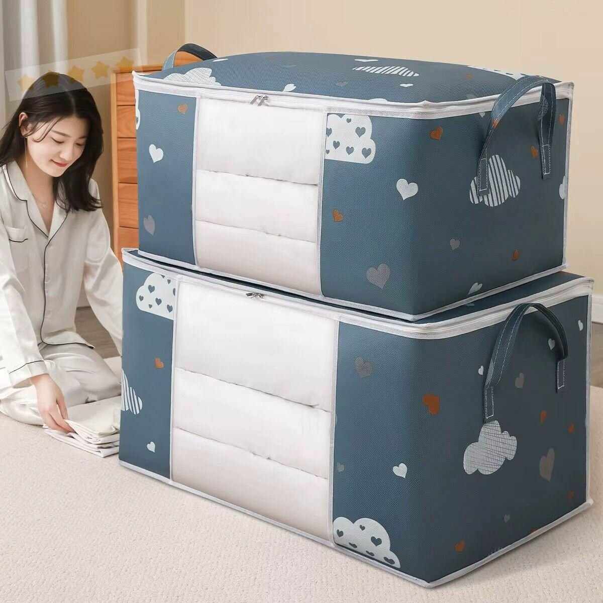 Garment Guard Кофр для хранения вещей, 60 см х 40 см х 30 см.-ROMIKY