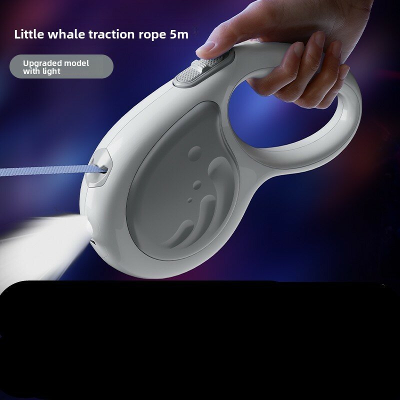 Portable pet traction rope with automatic scalability for active dog owners