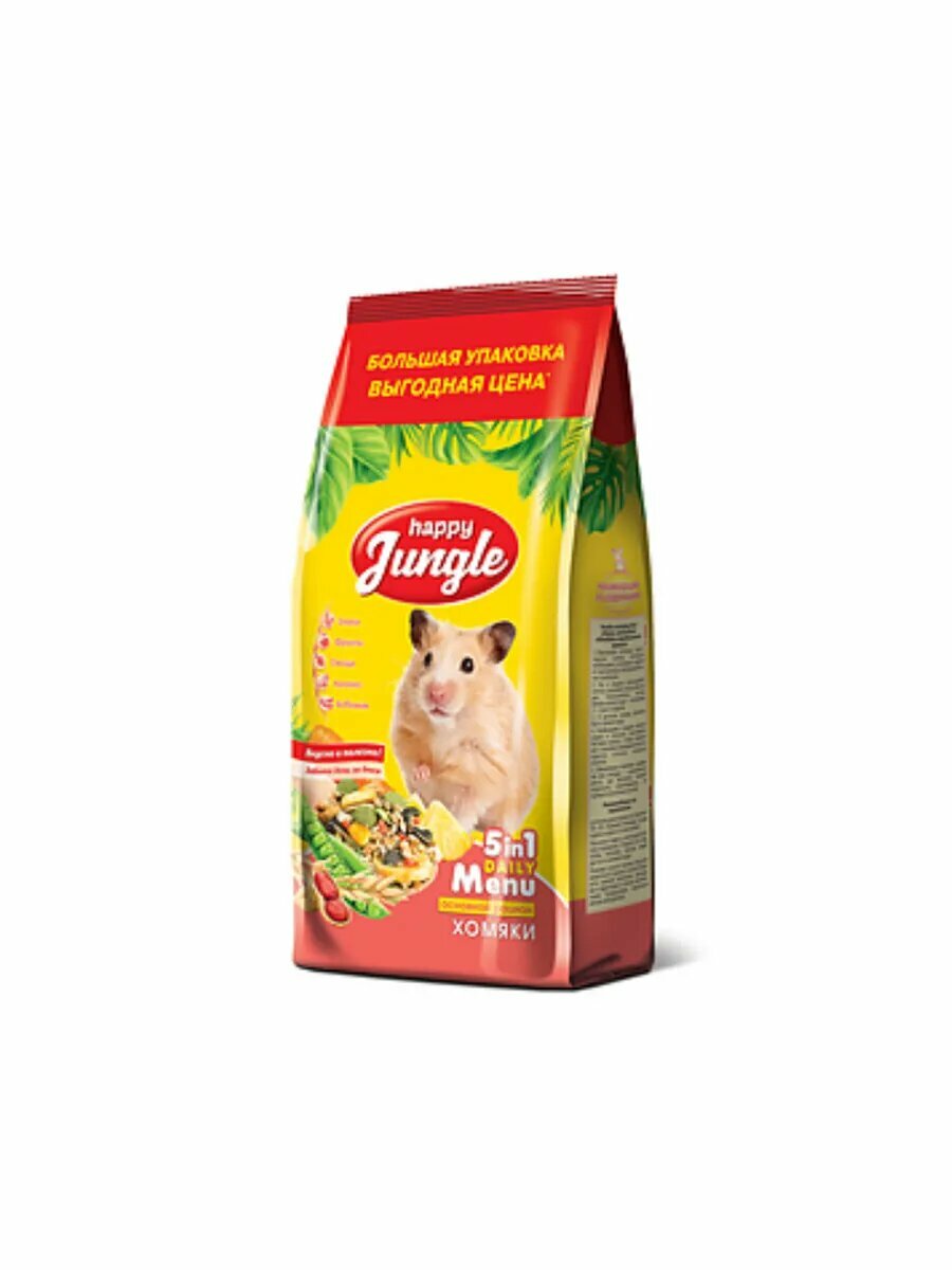 Корм Happy Jungle Основной рацион для хомячков, 400 гр
