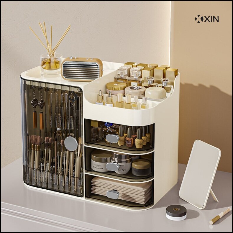 Органайзер IKEA "Комод", для косметики, пластик, фигурная форма, прозрачный