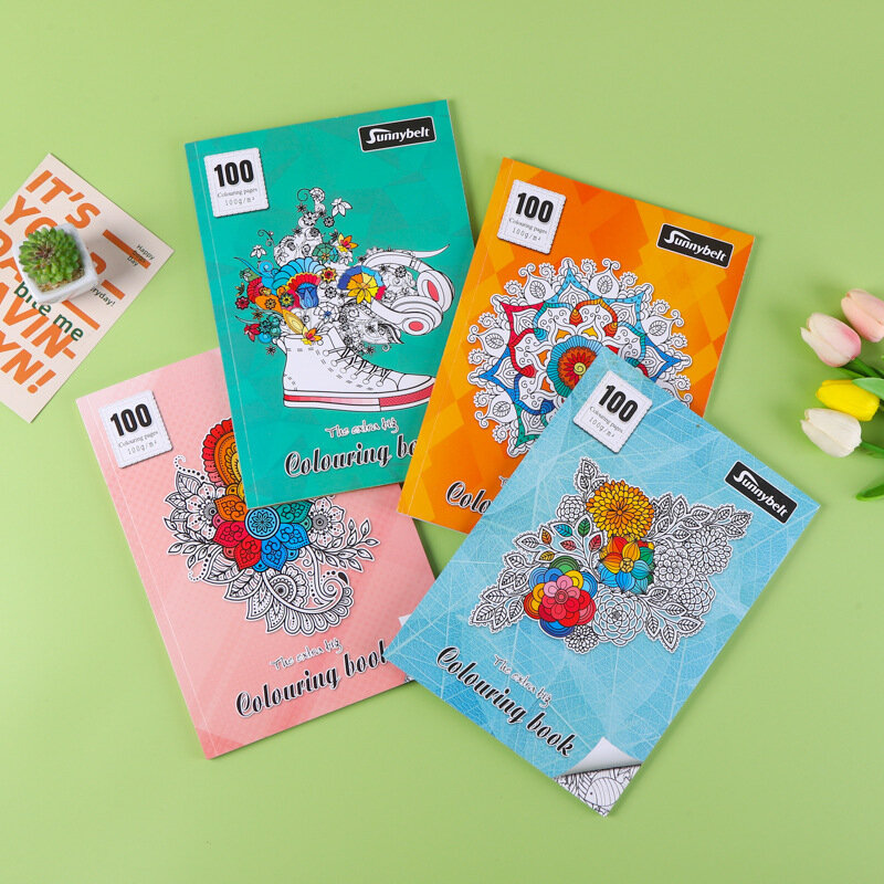 Книга для рисования и раскрашивания для детей, толстая книга для раскрашивания, портативная книга с картинками для учеников начальной школы